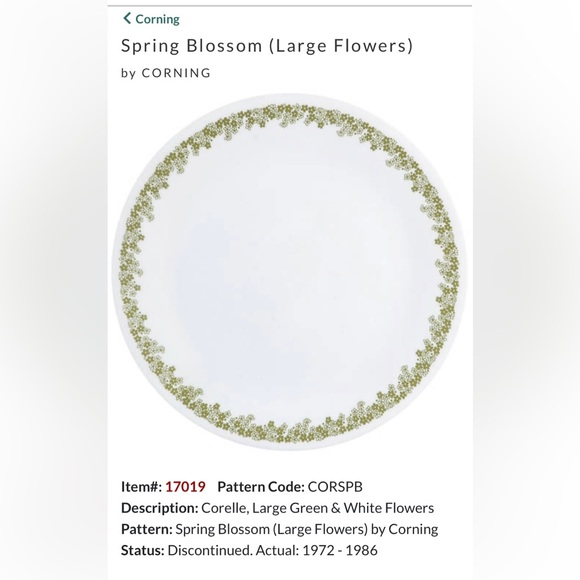 Corelle | Dining | Vintage Spring Blossom By Corelle 8 Vegetable Bowl ...